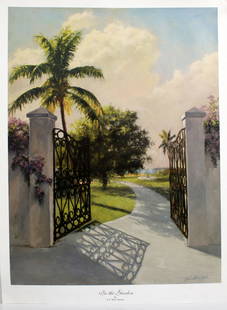 A.e. Backus Into The Garden Lithograph