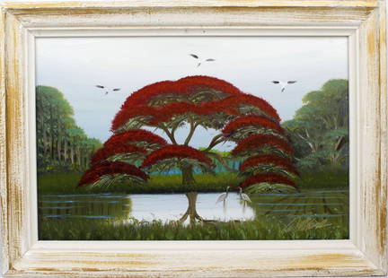 Al Black Florida Highwaymen Jacaranda Pond