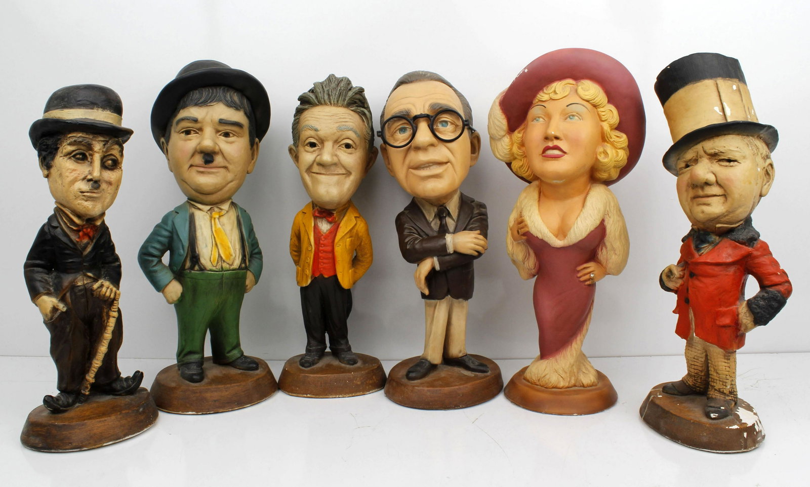 Lot Of Esco Chalkware Comedian Statues