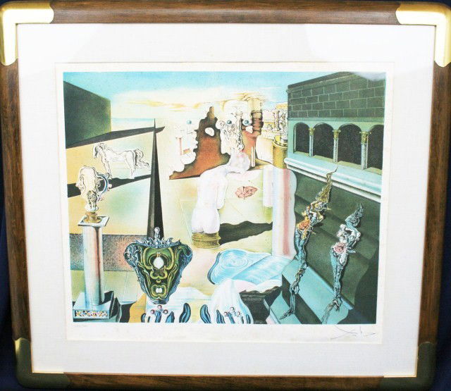 SALVADOR DALI - SIGNED LITHOGRAPH "INVISIBLE MAN"