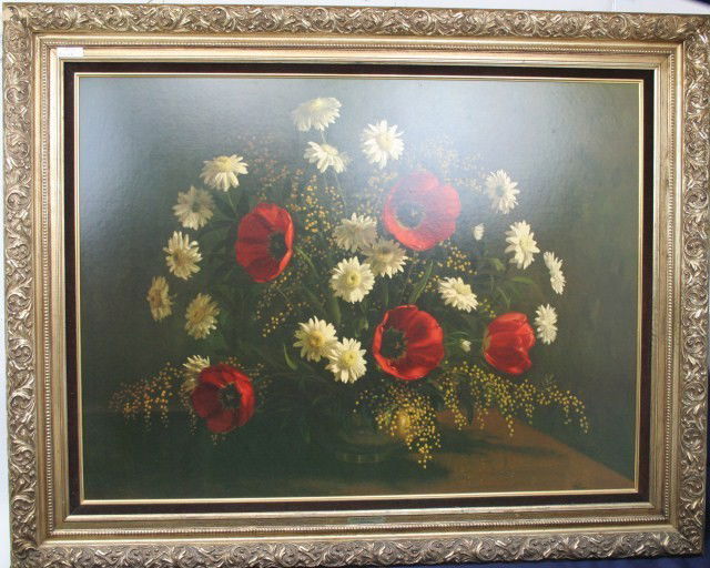 HOFFMAN - LARGE VINTAGE PRINT "GIFT OF FLOWERS"