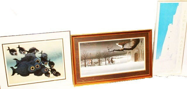 LOT OF 3 SIGNED/NUMBERED LITHOGRAPHS