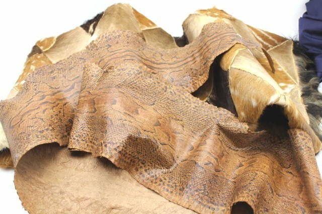 African Animal Hide Patchwork & Snake Skin