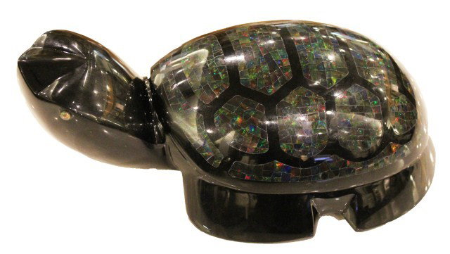 VERY LARGE CARVED MOSAIC OPAL & OBSIDIAN TURTLE - Jul 30, 2011 | Manor ...