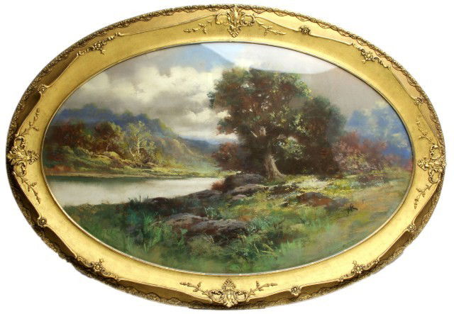 HENRY MAIDMENT - PASTEL ENGLISH COUNTRY SCENE
