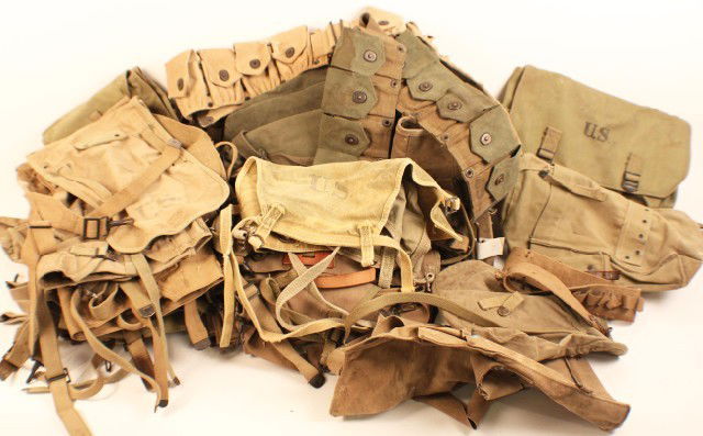 Ww2 Us Army Field Gear Including Ammo Belts