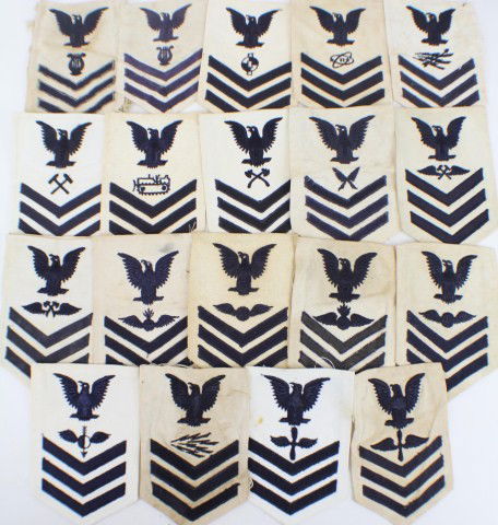 20 US NAVY EMBROIDERED PETTY OFFICER ARM PATCHES