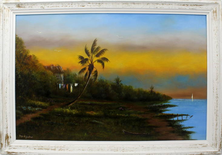 Ray Mclendon Florida Artist Laundry Line Sunset