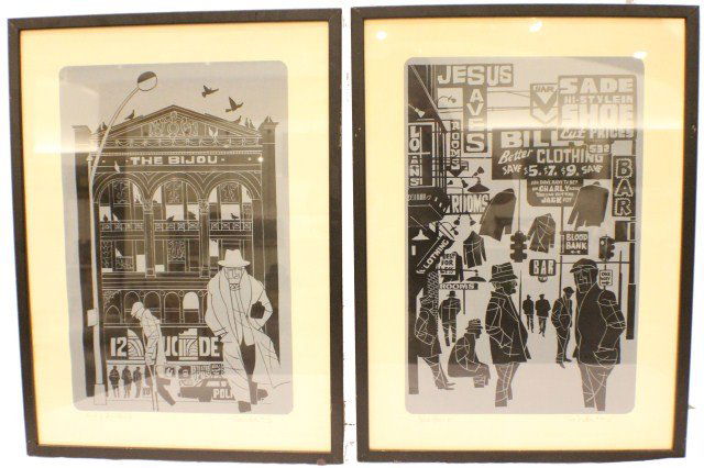 TED MILLER - LOT OF TWO SIGNED LITHOGRAPHS