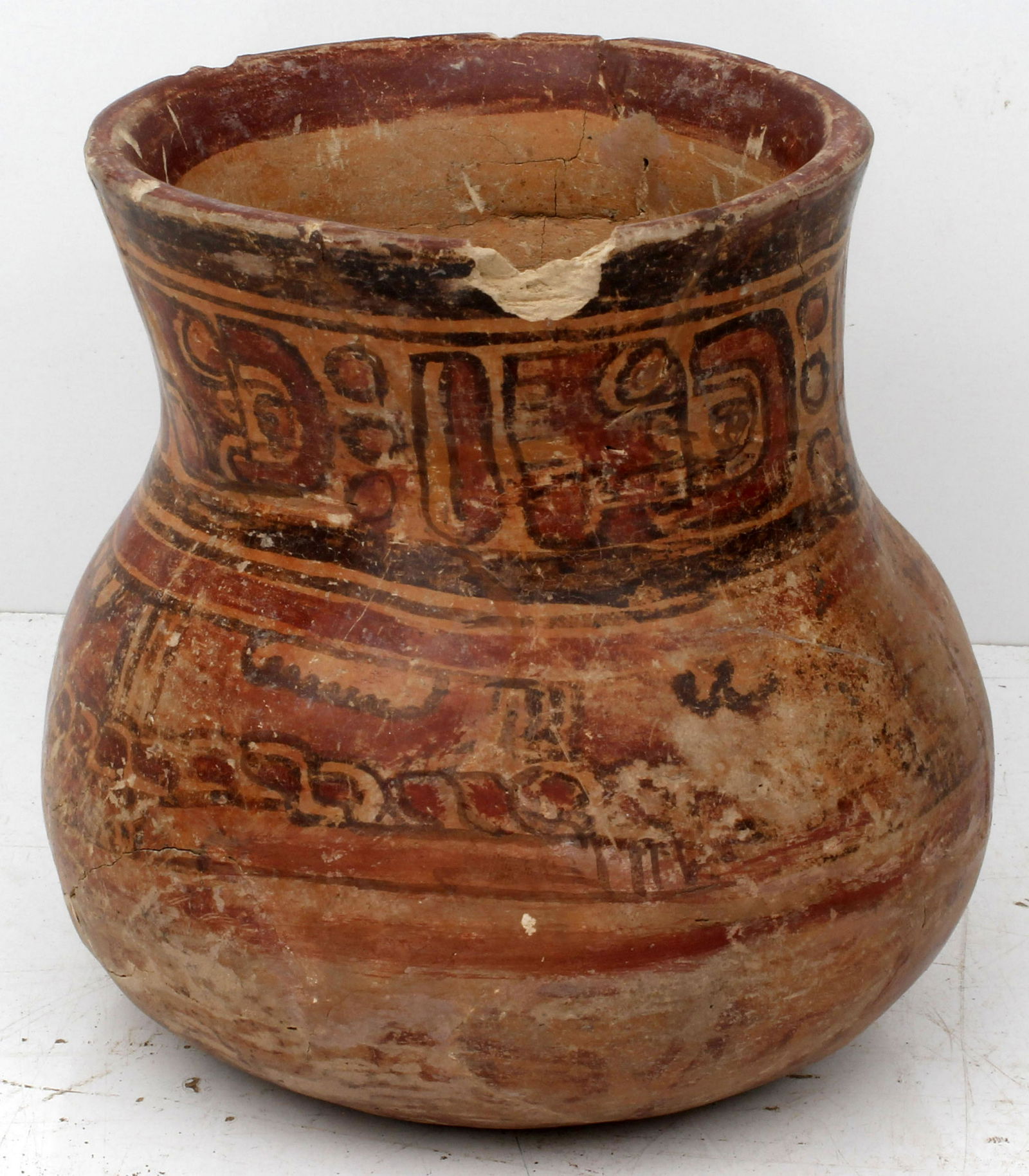Precolumbian Terracotta Jar Maya 200 800 Ce