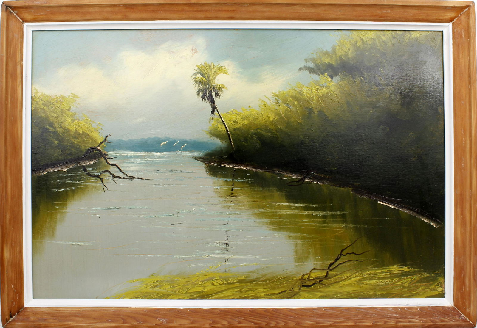 Alfred Hair Florida Highwaymen Unsigned River Bank Auction
