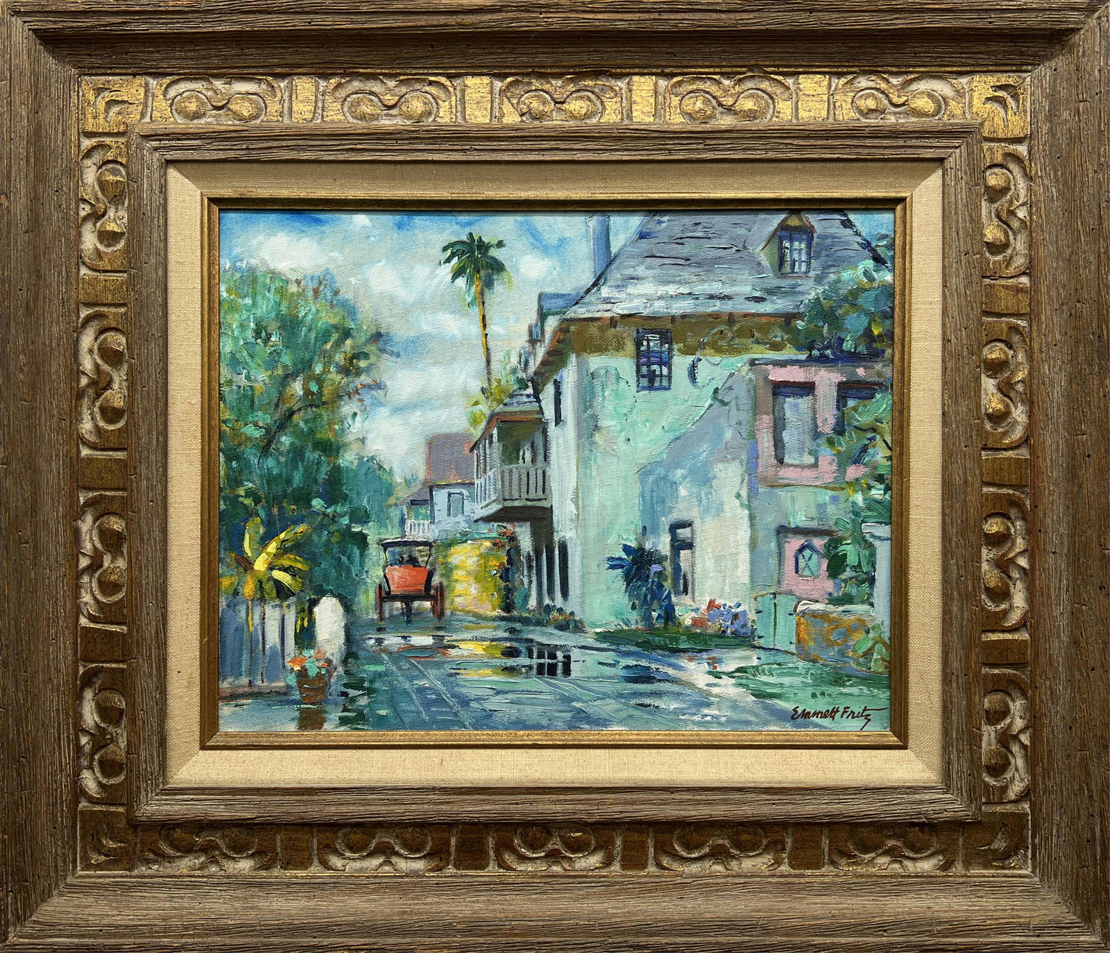 Emmit Fritz Oil Painting Aviles Street Auction