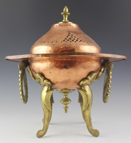MIDDLE EASTERN BRASS AND COPPER BRAZIER