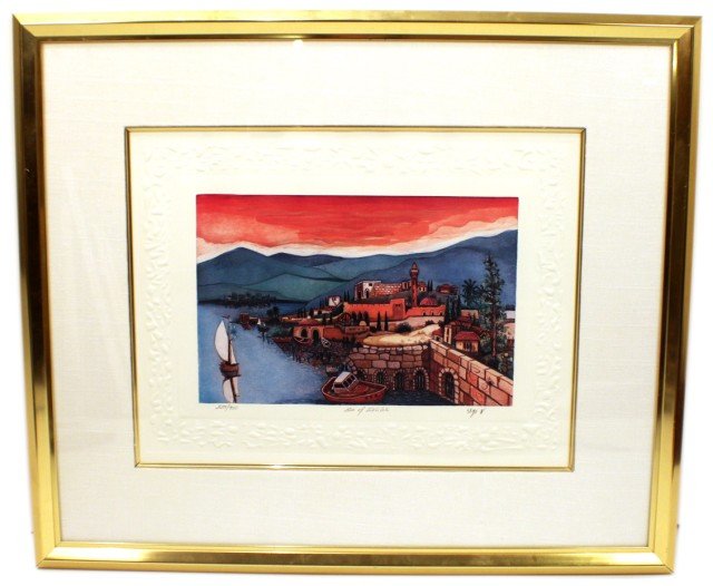 SEA OF GALILEE BY ELGI SIGNED LITHOGRAPH