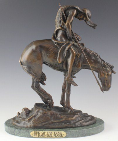 END OF THE TRAIL- BRONZE JAMES EARL FRASER