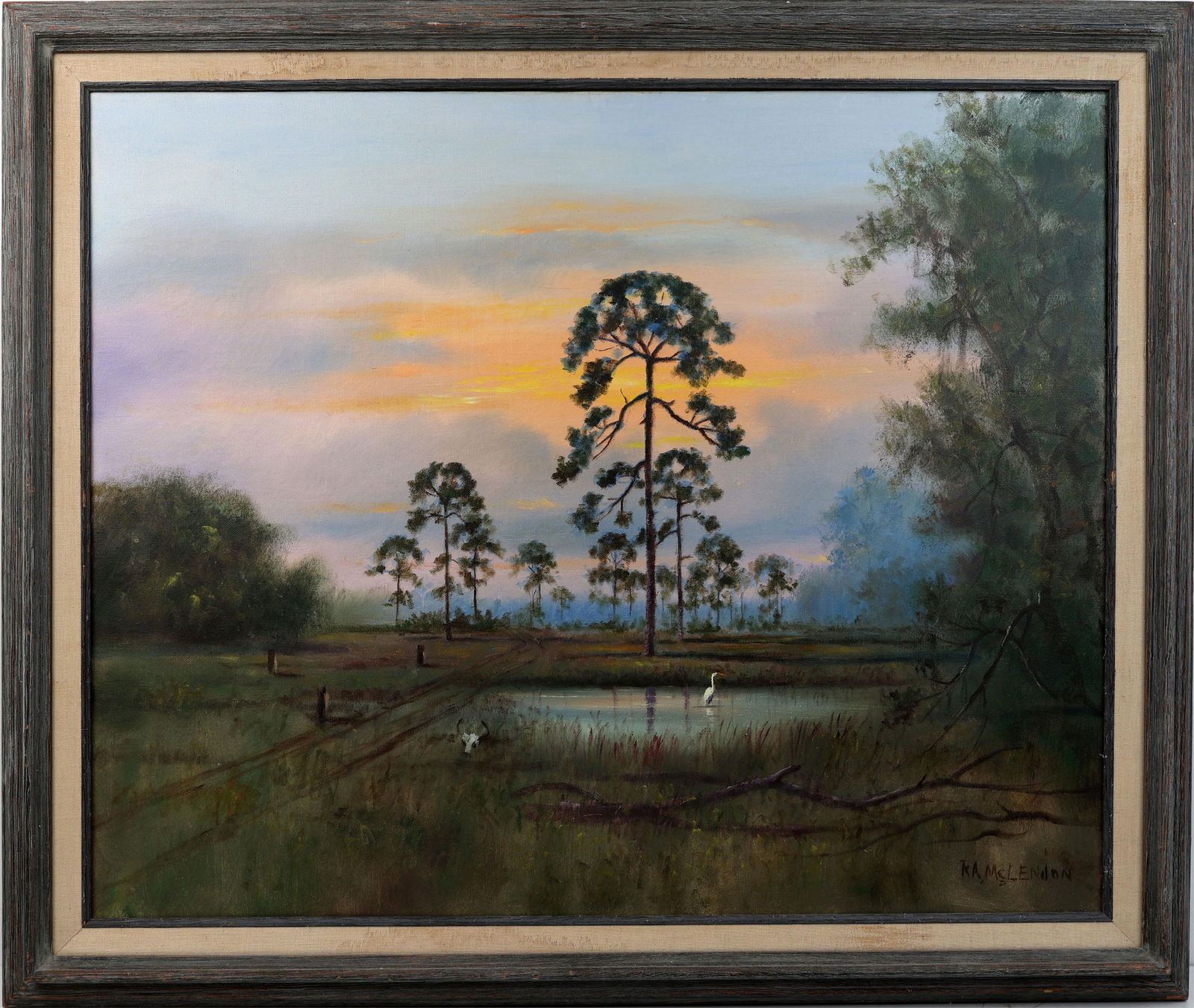 R.a. Mclendon Florida Highwaymen Grassy Waters Cow Auction