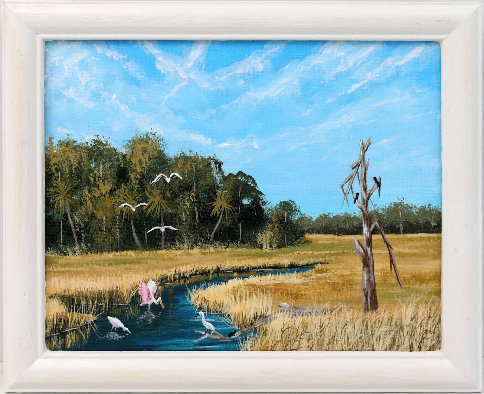Carol Ann Knapp Florida Artist Marsh Birds Auction