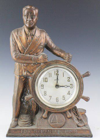FDR "THE MAN OF THE HOUR" MANTEL CLOCK - Sep 22, 2012 | Manor Auctions ...