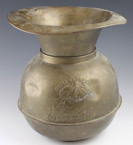 PONY EXPRESS CHEWING TOBACCO SPITTOON - Sep 22, 2012 | Manor Auctions in FL