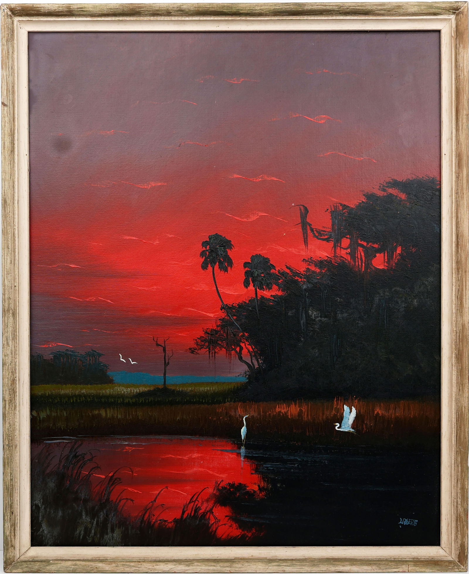 Livingston Roberts Florida Highwaymen Scarlet Sky Auction