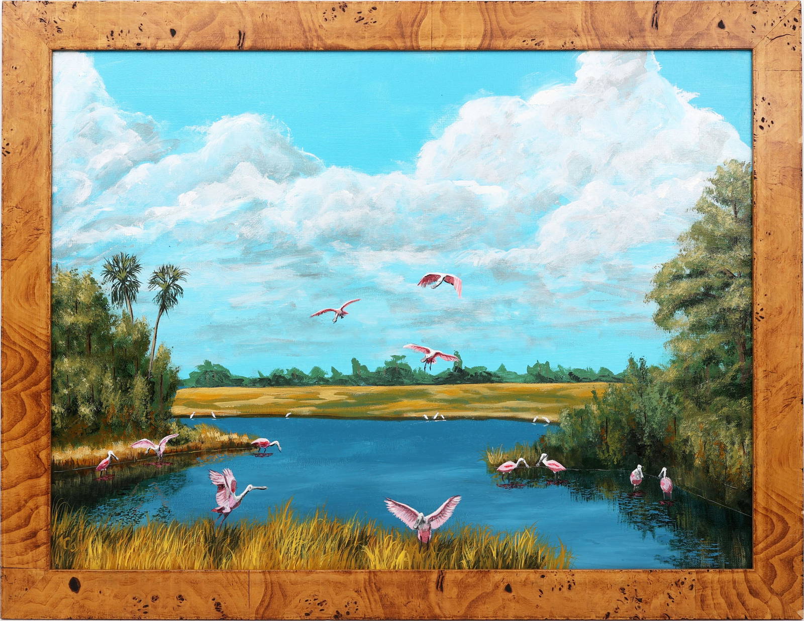 Carol Ann Knapp Florida Artist Roseate Spoonbills Auction