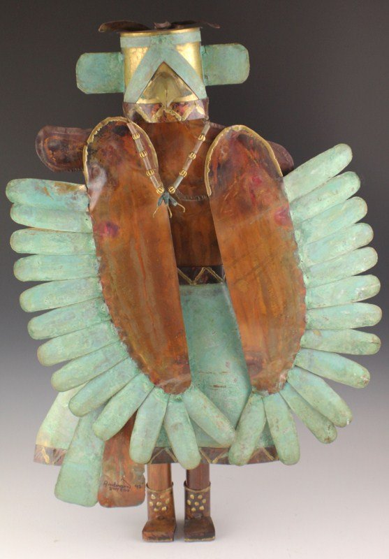 Copper Kachina Sculpture By Dale Andersen