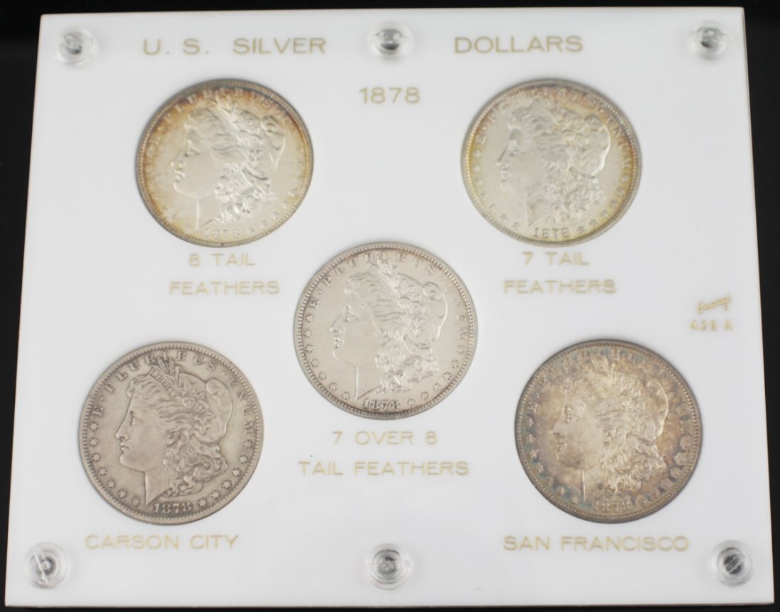 1878 MORGAN SILVER DOLLARS ALL 5 TYPES - Oct 20, 2012 | Manor Auctions ...