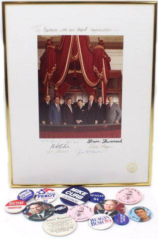 Signed Republican Inner Circle & Political Buttons