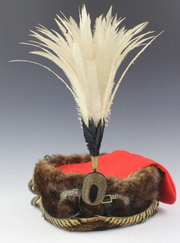 PRUSSIAN HUSSAR OFFICERS BUSBY - Oct 20, 2012 | Manor Auctions in FL