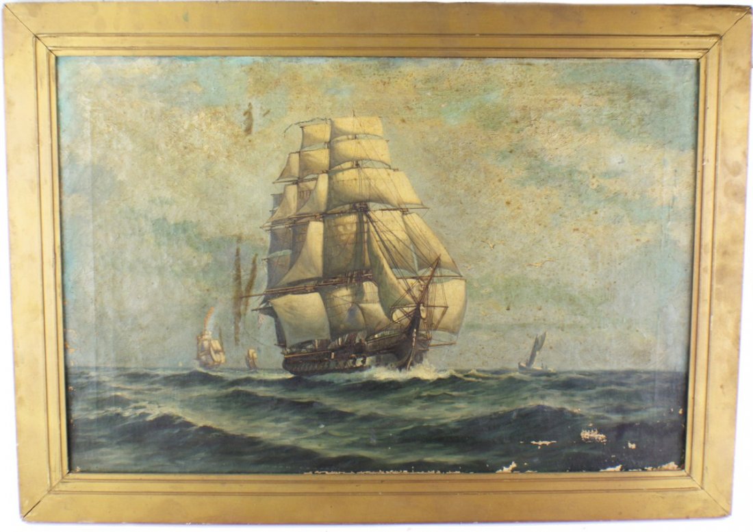 19TH CENTURY CLIPPER SHIP PAINTING AMERICAN SCHOOL
