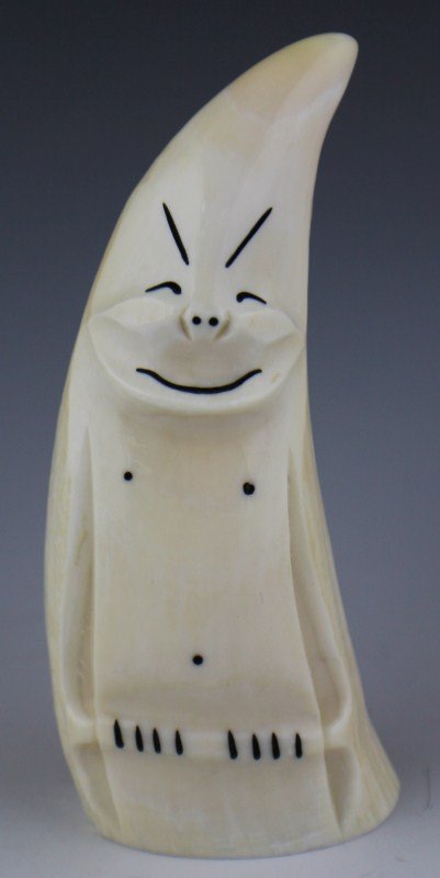 Alaskan Carved Billiken Whales Tooth