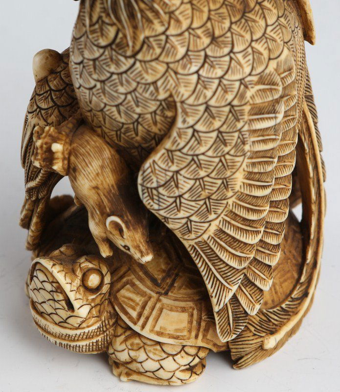 JAPANESE IVORY ANIMAL TRIO PHOENIX TURTLE RAT - Dec 16, 2012 | Manor ...