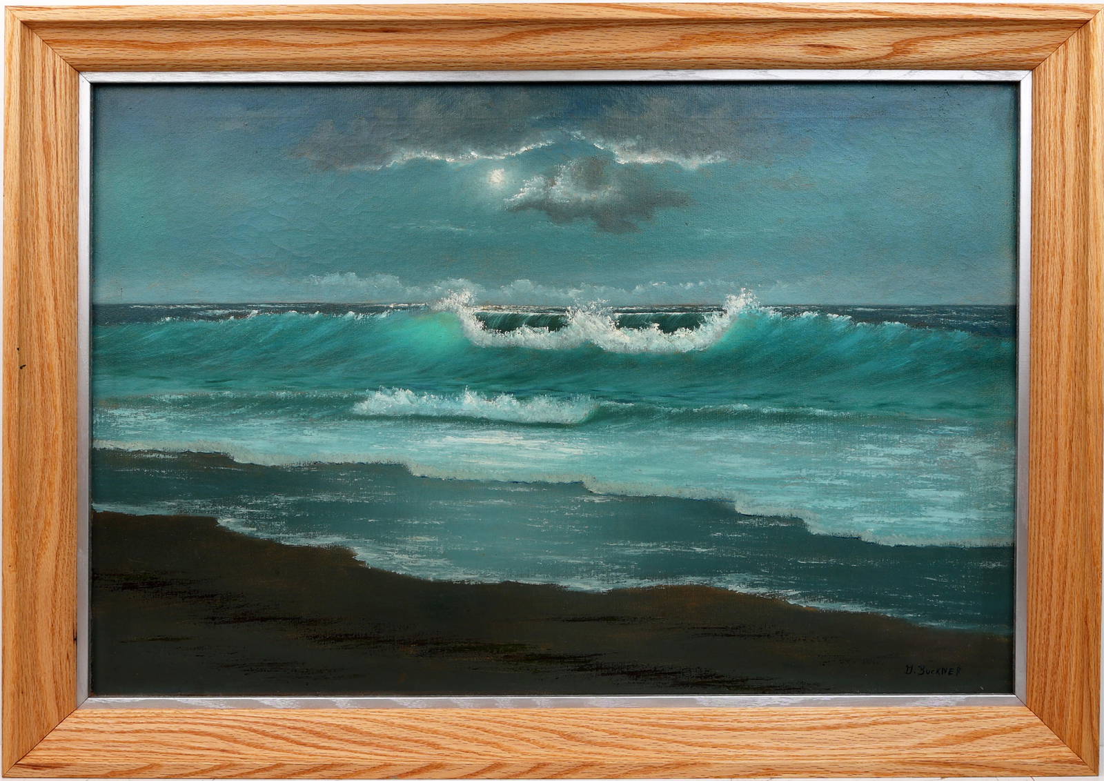 George Buckner Florida Highwaymen Seascape Night Auction