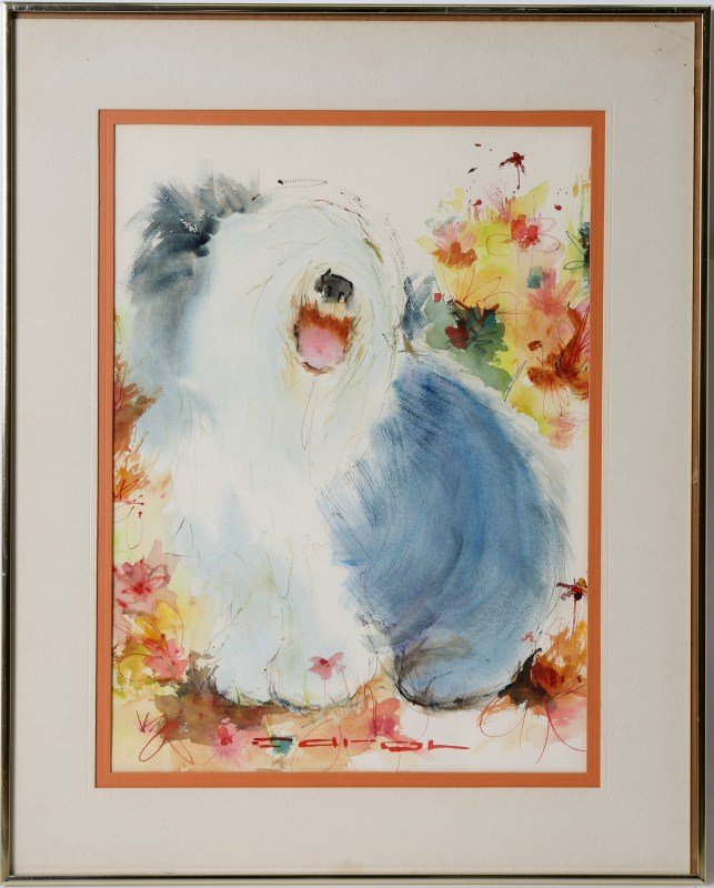 CAROL RATAFIA FROG WATERCOLOR PRINT - Sep 07, 2013 | Manor Auctions in FL