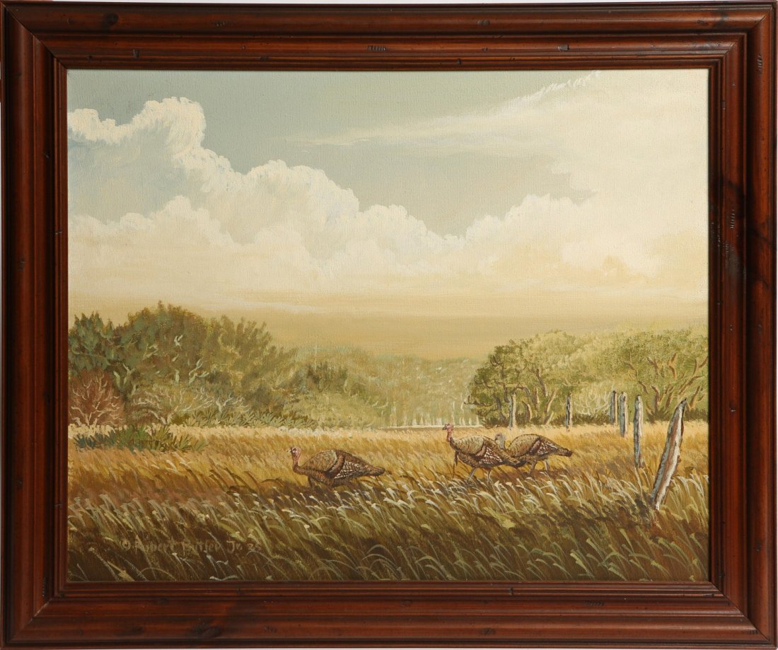 ROBERT BUTLER JR. OIL ON CANVAS TURKEYS 1985 - Sep 28, 2014 | Manor ...