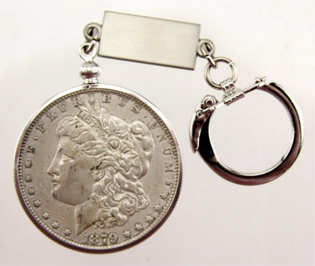 1879 US SILVER MORGAN DOLLAR KEY CHAIN - Feb 12, 2015 | Manor Auctions ...
