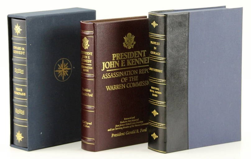 (3) Kennedy Book Archives Signed Jfk Teddy Ford