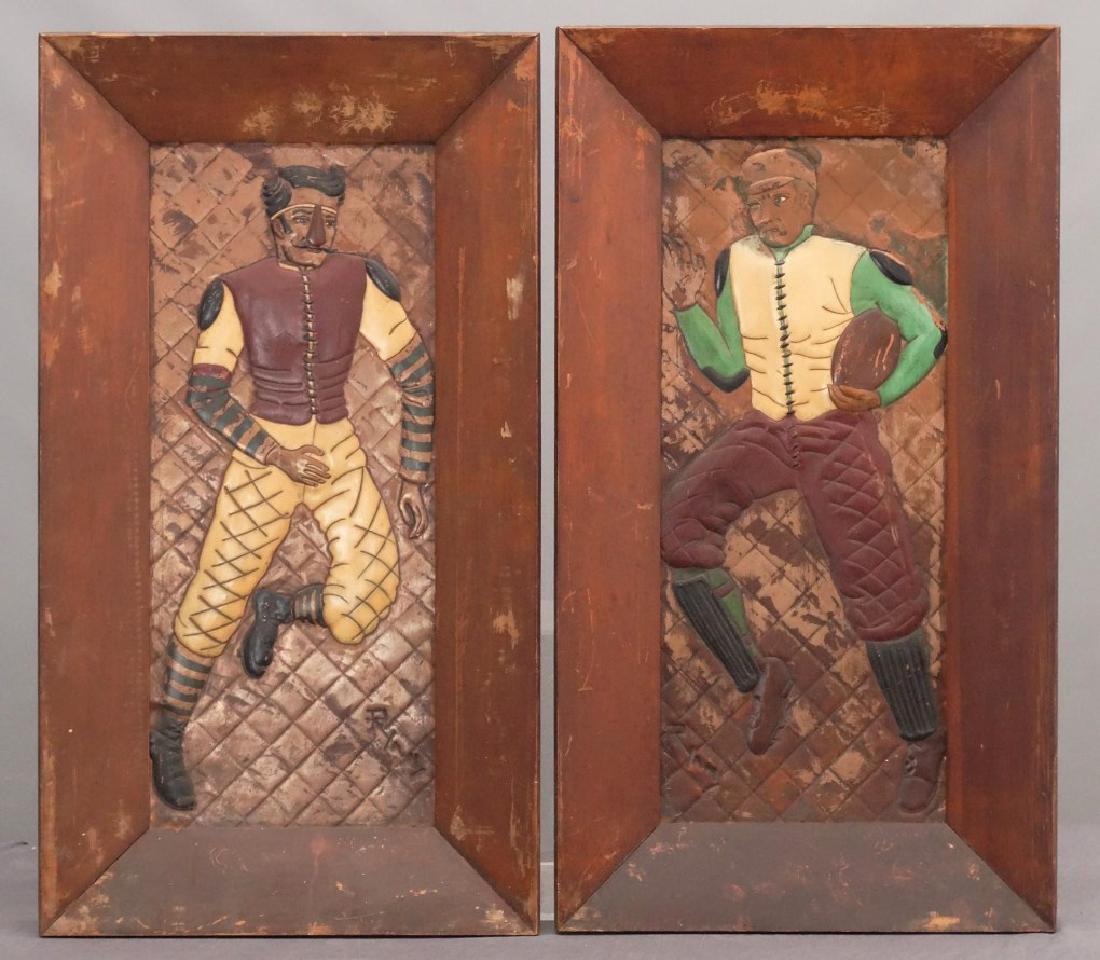 Embossed Football Players Artwork