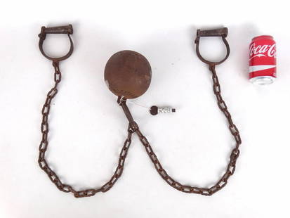 Old Cast Iron Prison Ball & Chain