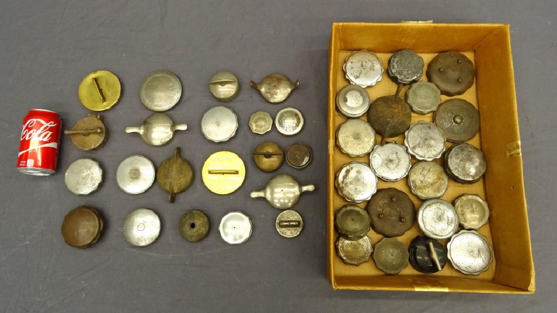 Antique Vehicle Threaded Radiator and Gas Cap Lot