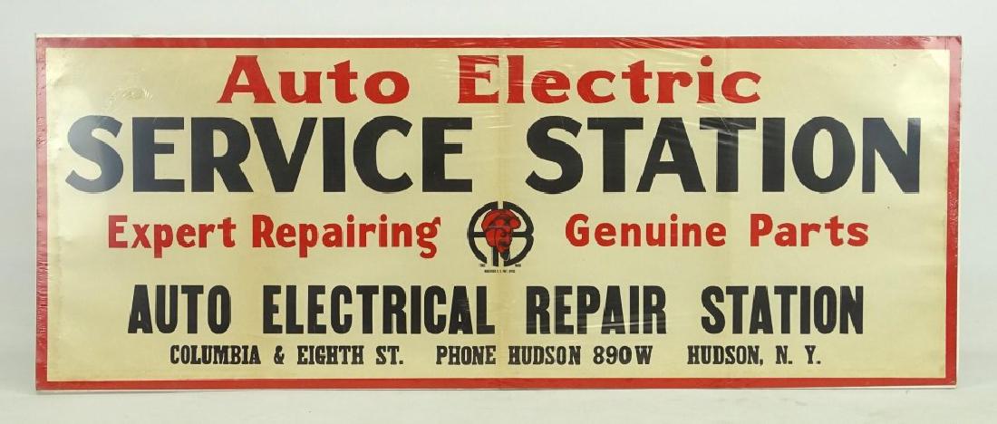 Auto Electric Service Station Sign
