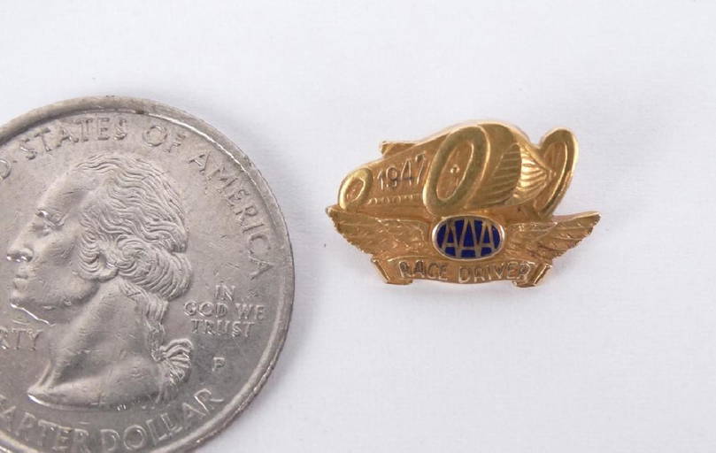1947 Aaa Race Car Driver Pin