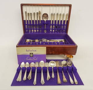 Royal Crest Sterling Silver Castle Rose Flatware Set
