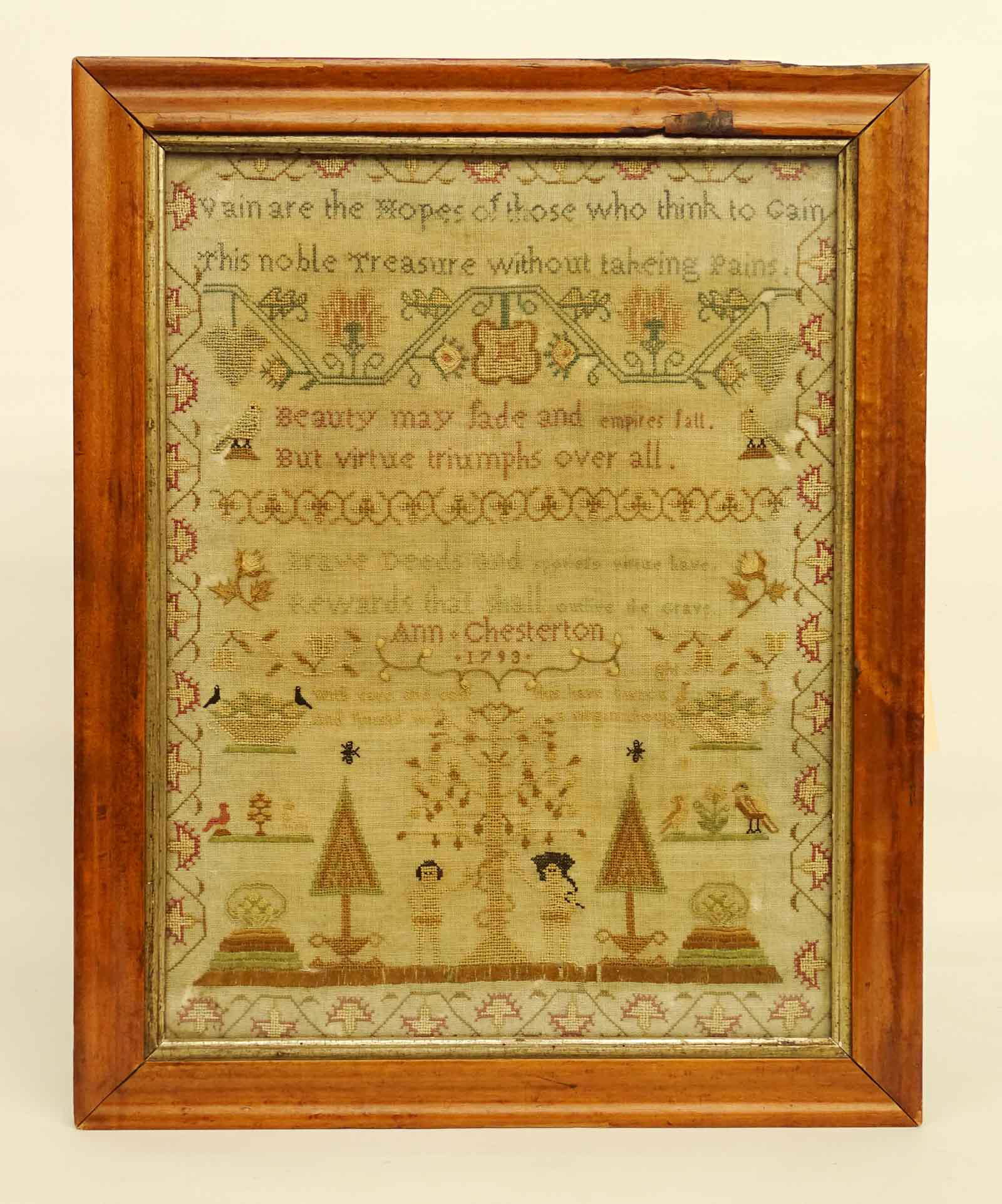 18th c. Needlework Sampler - Jan 01, 2020 | Copake Auction Inc. in NY