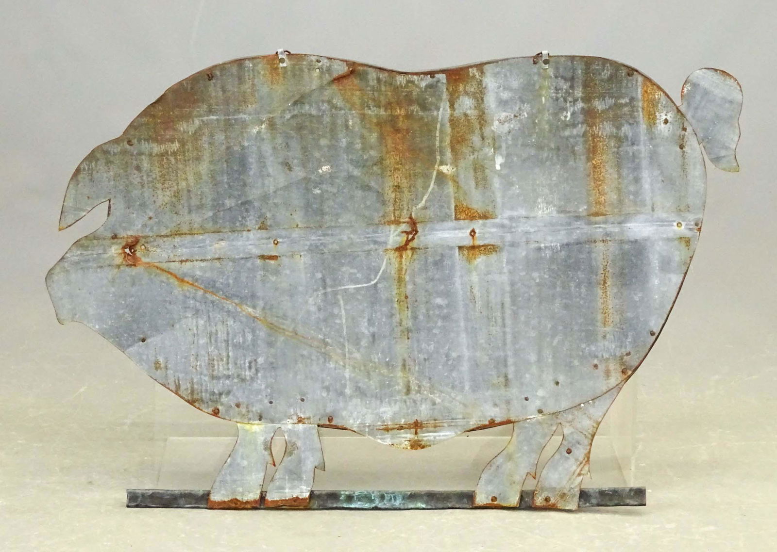 Sheet Metal Pig Trade Sign (#0678) on Jul 31, 2021 | Copake Auction Inc ...