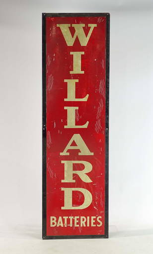 WILLARD BATTERIES Sign (#1038) on Oct 15, 2022 | Copake Auction Inc. in NY