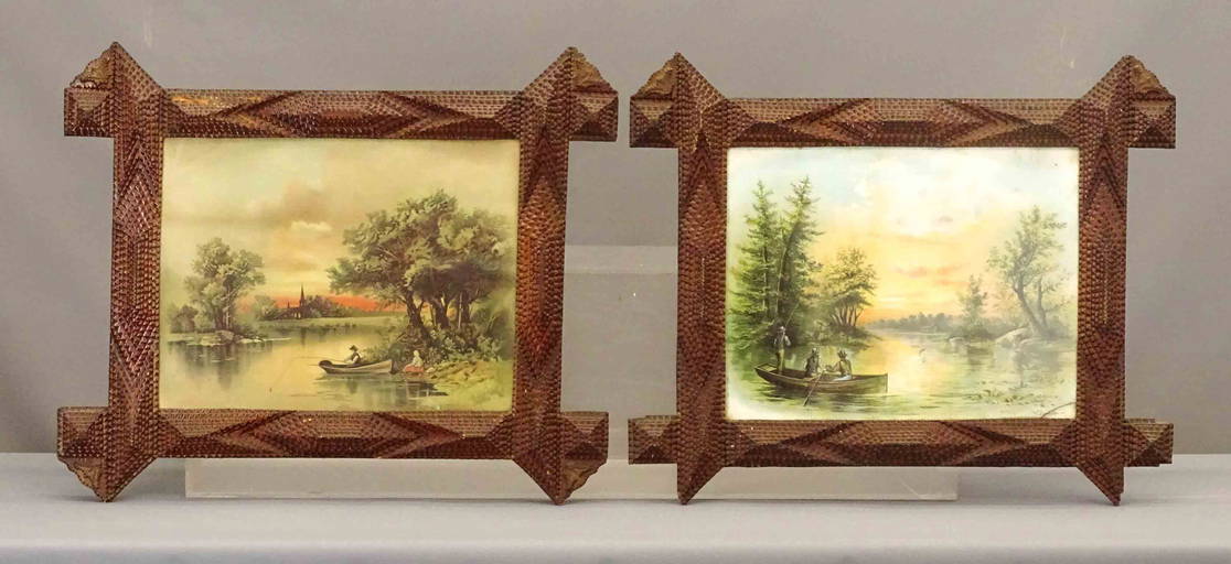 Pair Tramp Art Frames
