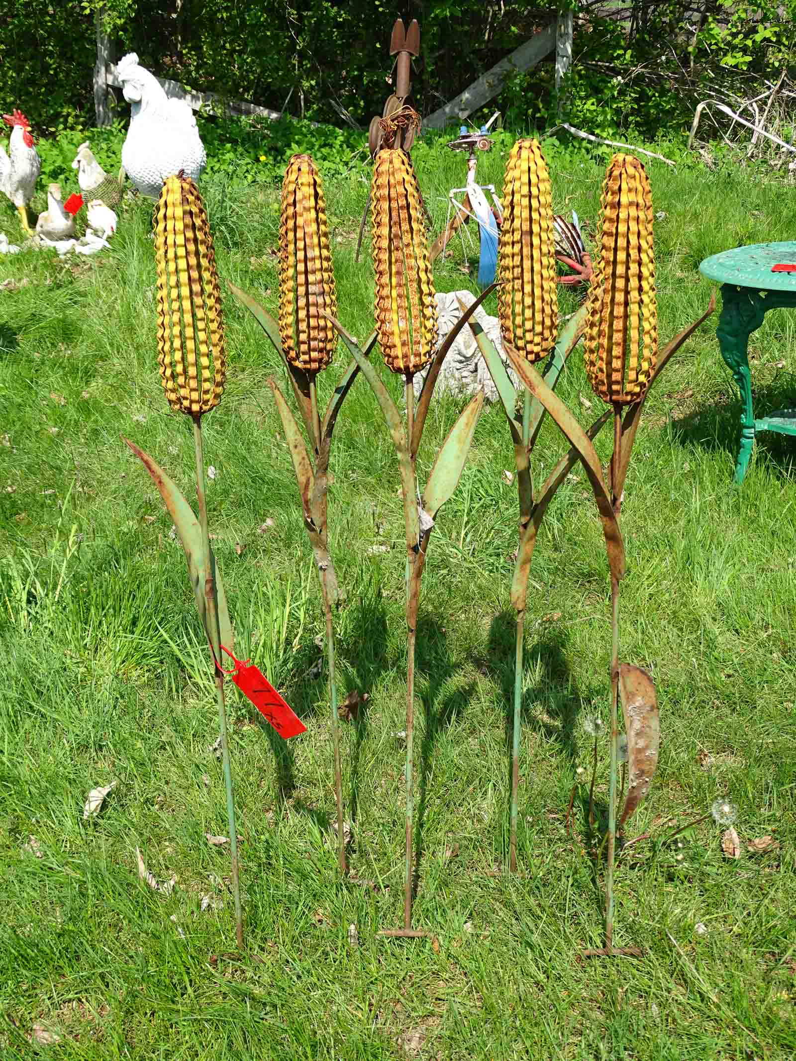 5 Corn Sculptures Auction