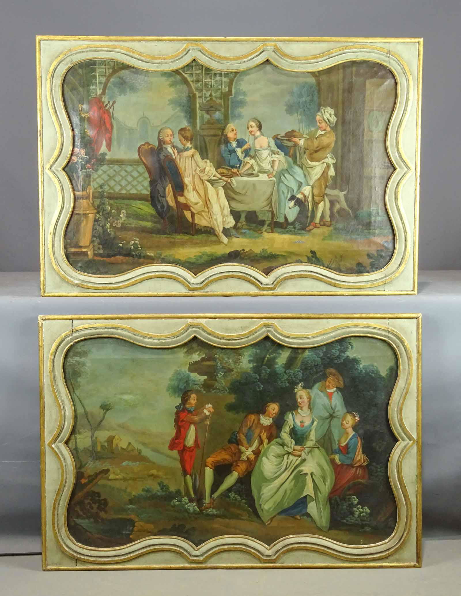 Pair European Rococo Paintings