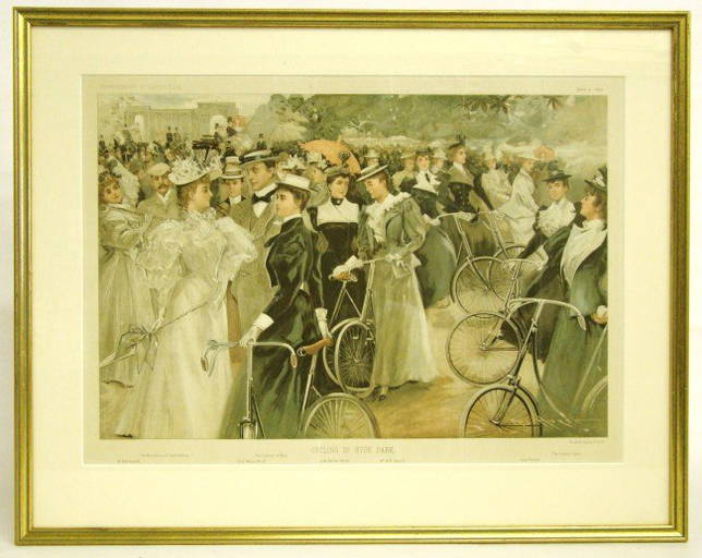 Bicycle Litho Print Vincent Brooks And Hal Hurst